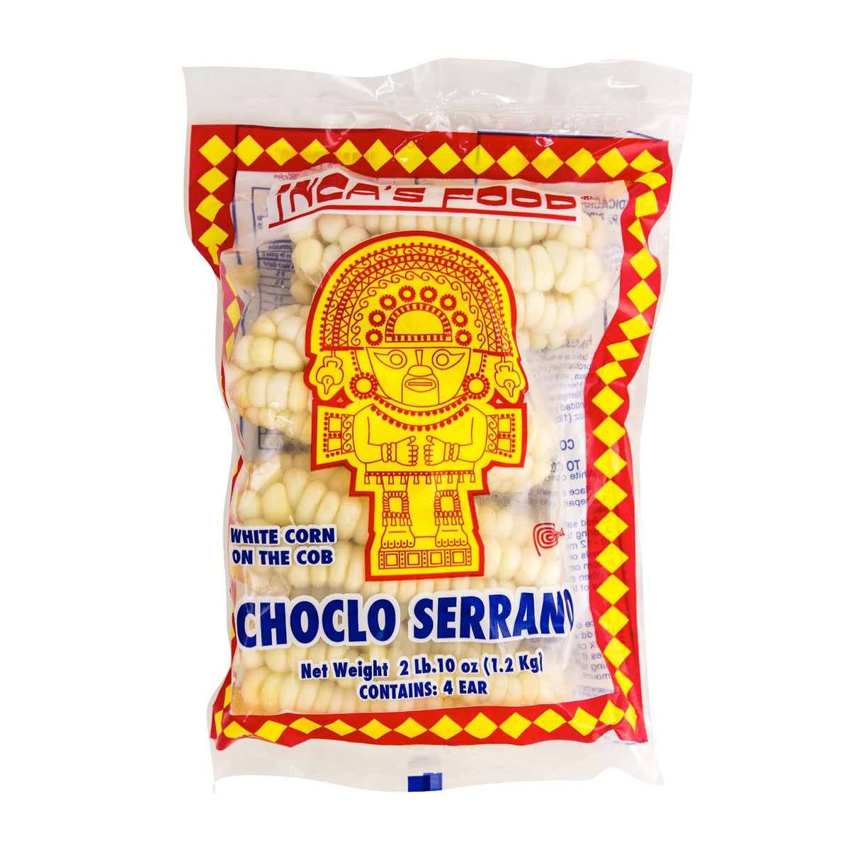 Inca's Food Choclo Entero - Mazorca de Maíz Precocida y Congelada 4 ma ...